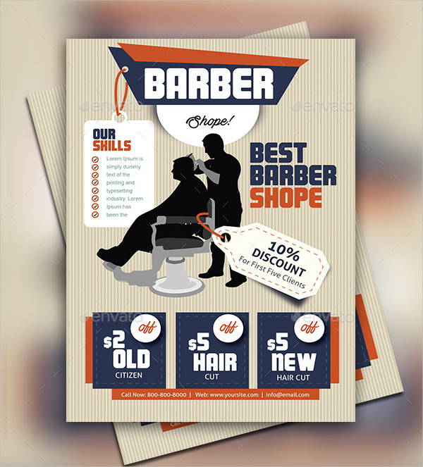 Barbershop Flyer Template 27 Free Premium Download