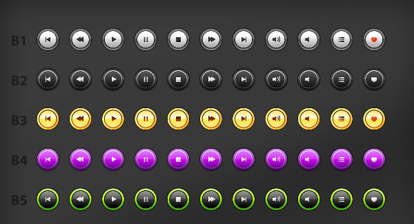 285+ Multimedia Buttons - Free PSD, AI, EPS, Vector Format Download