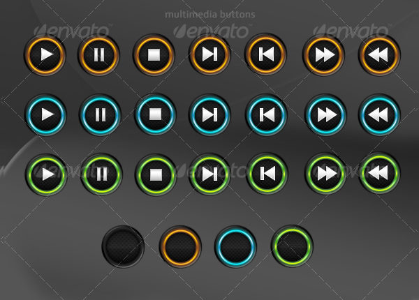 285+ Multimedia Buttons - Free PSD, AI, EPS, Vector Format Download