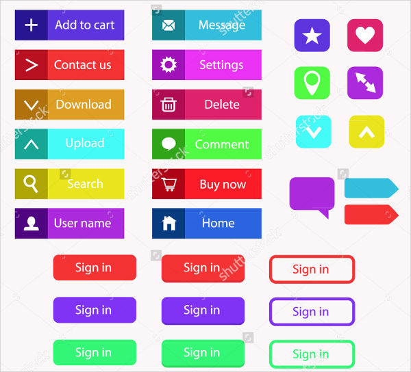 1900+ Flat Design Buttons - Free PSD, AI, EPS, Vector Format Download