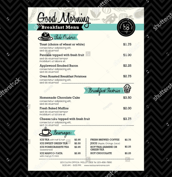 Breakfast Menu Template - 19+ Free & Premium Download