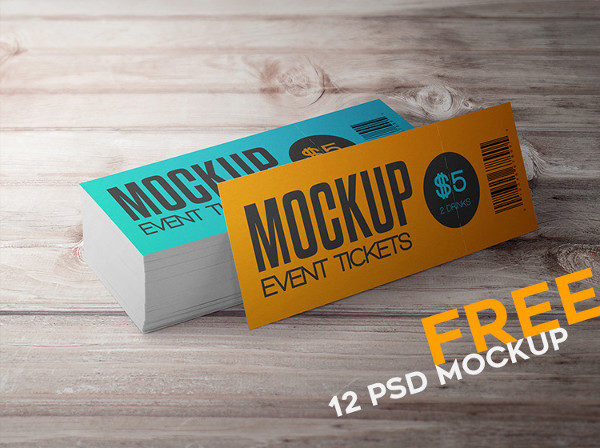 Event Ticket Mockup PSD - 23+ Free & Premium Download