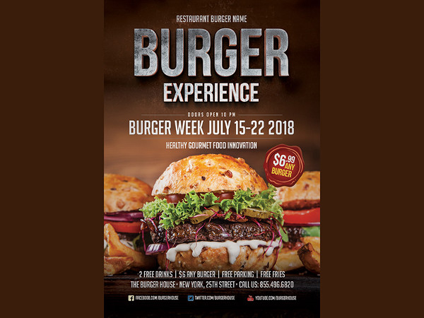 Burger Flyer Design - 25+ Free & Premium Download