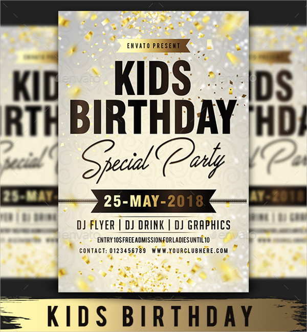 21+ Kids Birthday Party Flyer Templates - Free & Premium Download