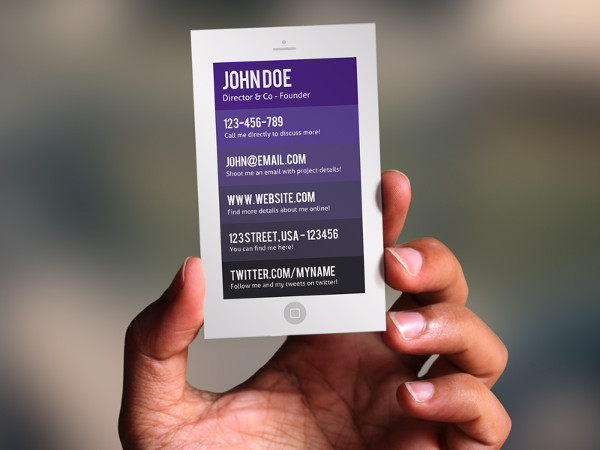 Phone Business Card Template - 19+ Free & Premium Download
