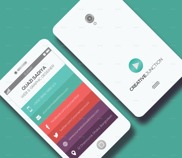 Phone Business Card Template - 19+ Free & Premium Download