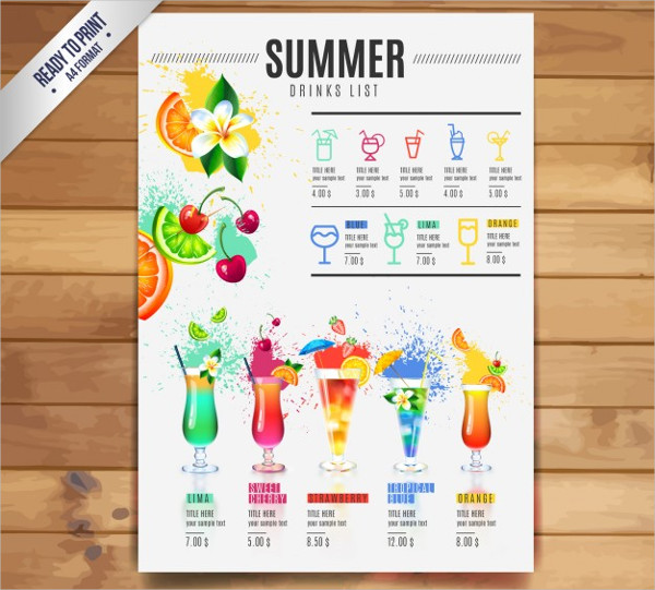 21 Cocktail Menu Templates Free Premium Download