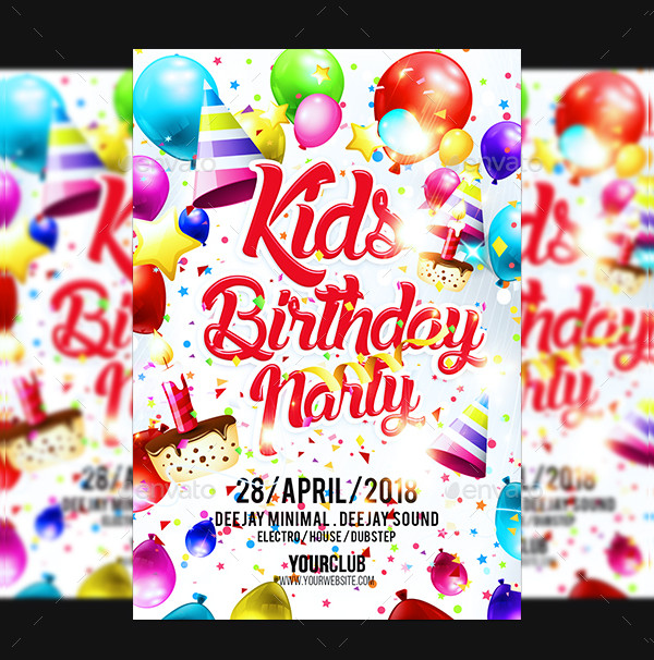 21+ Kids Birthday Party Flyer Templates - Free & Premium Download
