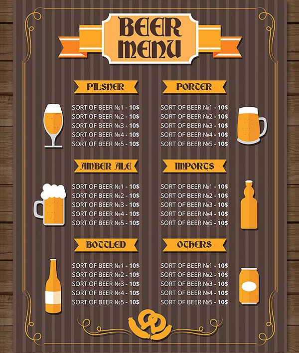 Free Printable Bar Menu Template Printable Free Templates Rezfoods 