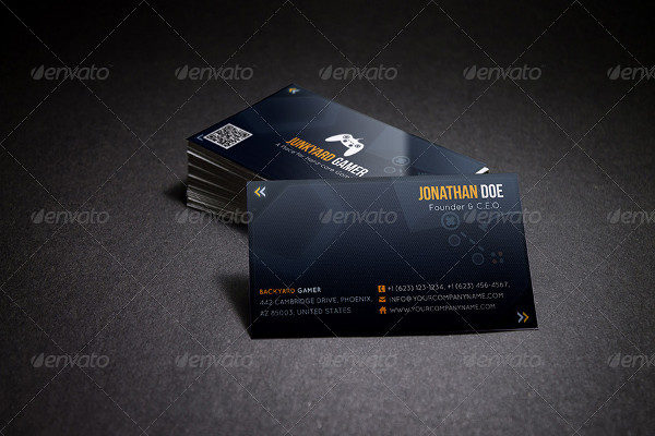 Gaming Business Card Design - 23+ Free & Premium Download