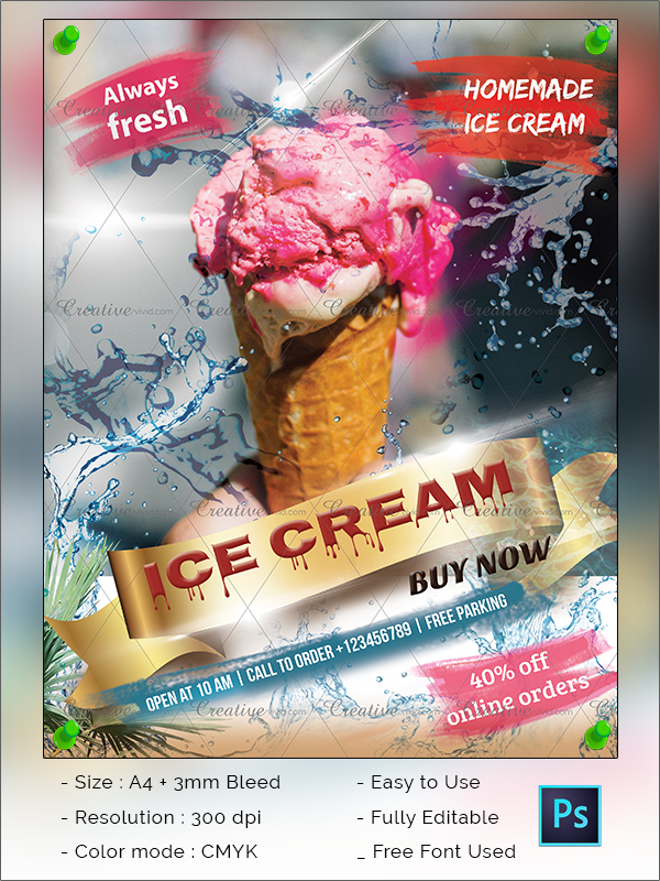 Ice Cream Flyer Template 41 Free Premium Download