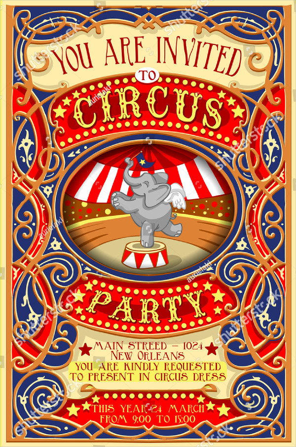 Circus Poster Template Free Download Printable Templates