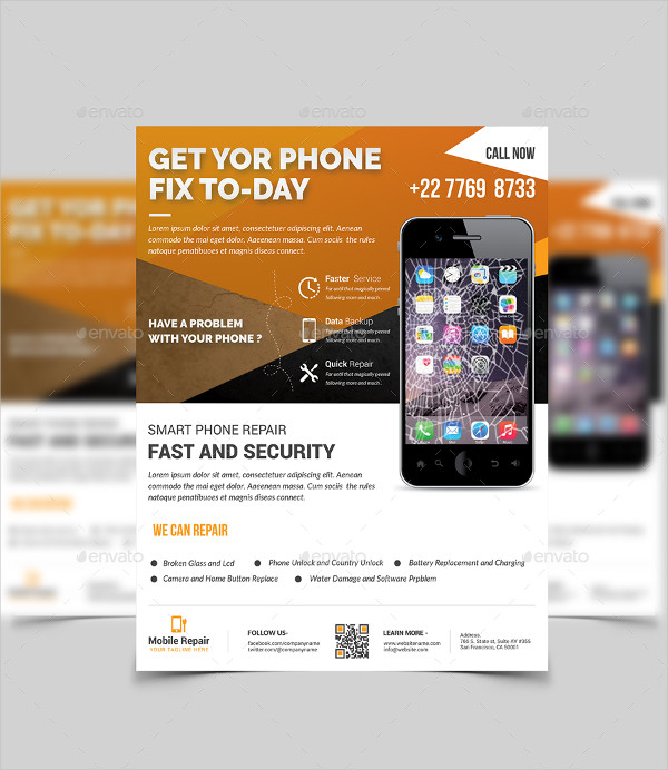 Smartphone Repair Flyer PSD - 23+ Free & Premium Download
