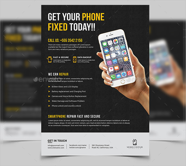 Smartphone Repair Flyer PSD - 23+ Free & Premium Download