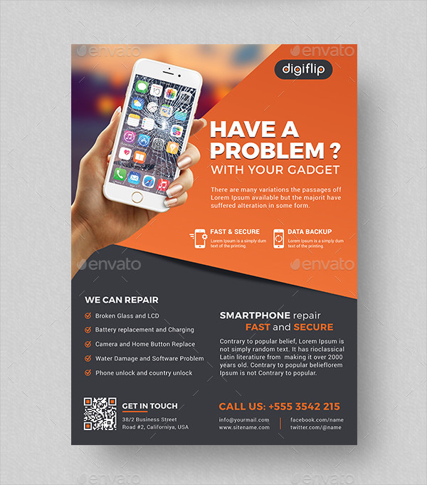 Smartphone Repair Flyer PSD - 23+ Free & Premium Download