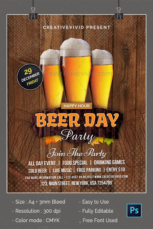Beer Party Flyer Template - 21+ Free & Premium Download