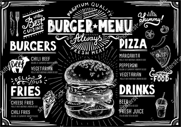 Chalkboard Menu Templates 23 Free Premium Download