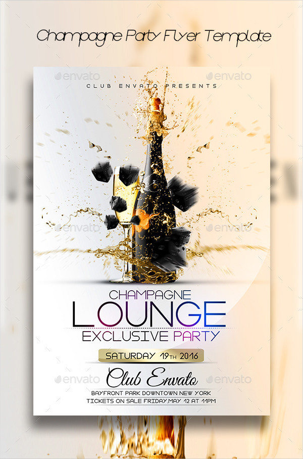 Champagne Flyer Templates - 23+ Free & Premium Download