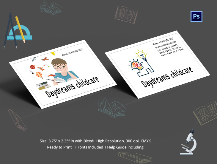 Daycare Business Card Template - 17+ Free & Premium Download