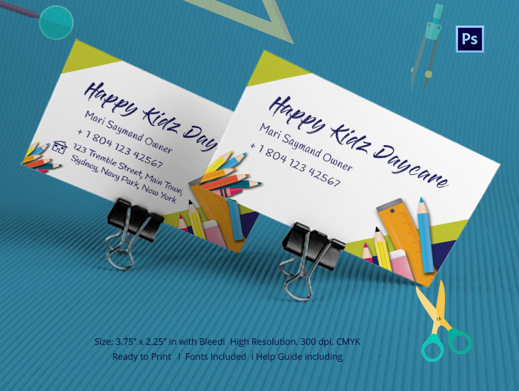 Daycare Business Card Template - 17+ Free & Premium Download